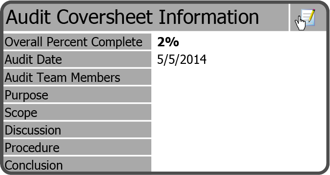 Edit MI Audit Coversheet